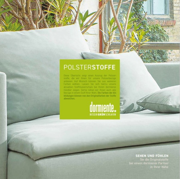 Polsterstoffe - Gesund schlafen | dormiente